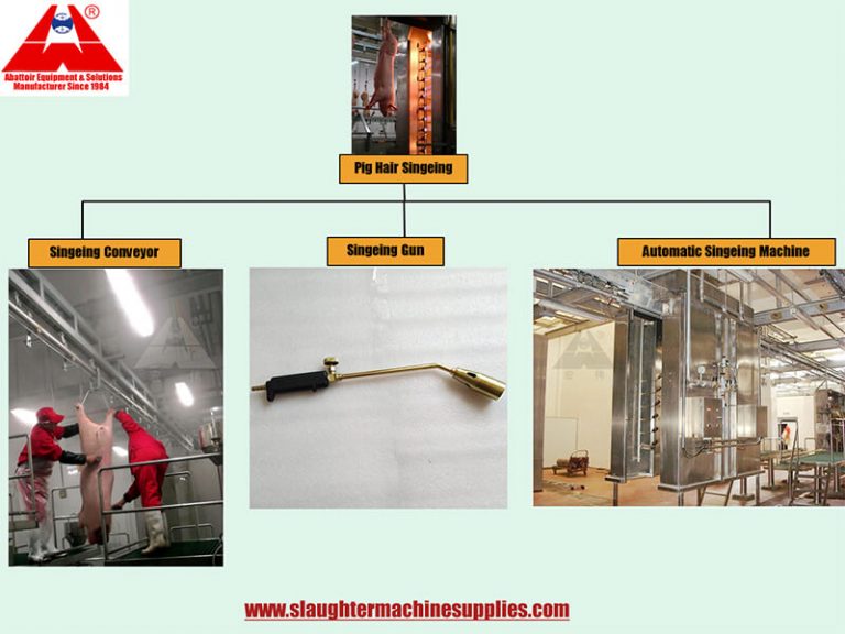 Automatic singeing machine furnaces pig hog swine abattoir equipment ...